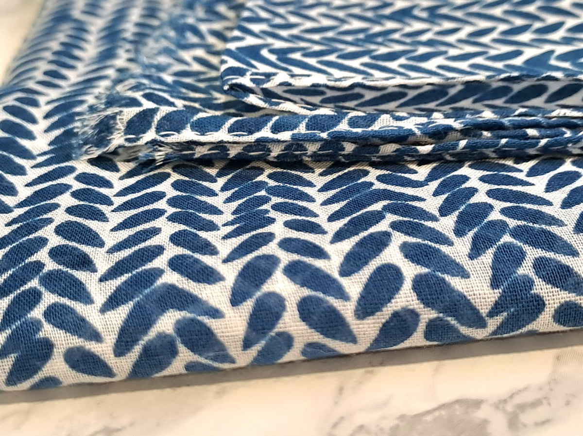 HYPPOCRÈNE - CHÈCHE EN COTON BLEU INTENSE ET BLANC – Ullys
