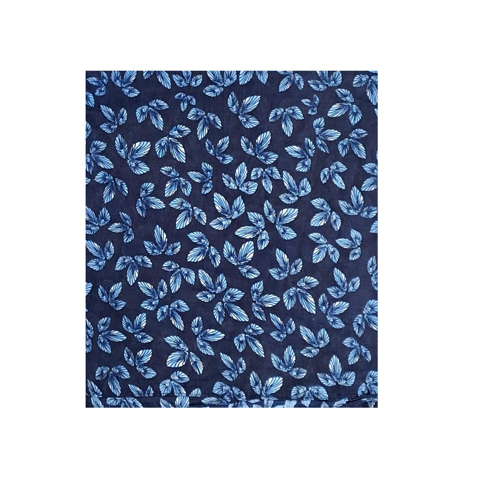 L'ILIADE II - CHÈCHE EN COTON MARINE, BLEU INTENSE ET BLANC - MOTIF FL ...