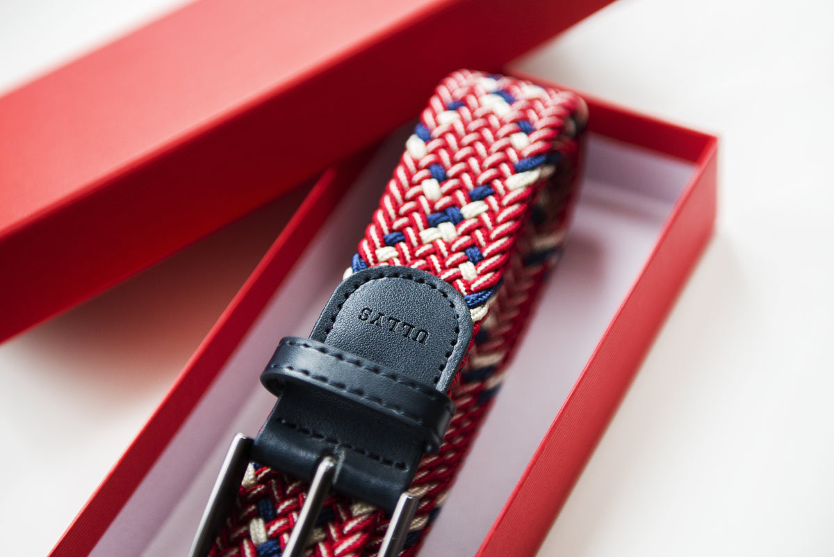 CEINTURE TRESSÉE - ROUGE, BLANC ET BLEU – Ullys