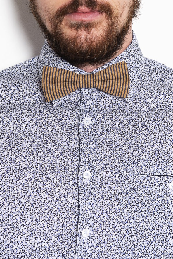 HORACE II - NOEUD PAPILLON LIÈGE IMPRIMÉ À MOTIF MARINIÈRE – Ullys